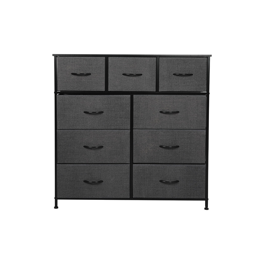 Fabric 9 Drawer Chest of Drawers – Levede