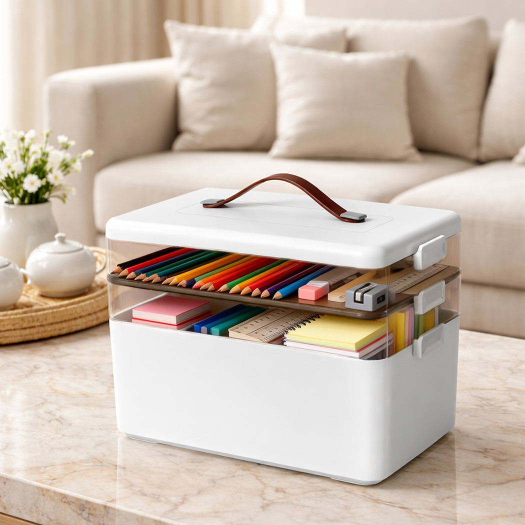 Medical Storage Box 3 Layer Portable Medical Case Organiser Household ...